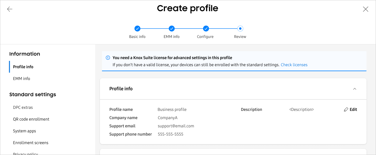 Knox Mobile Enrollment: Major UX Revamp for Profile Creation | Knox